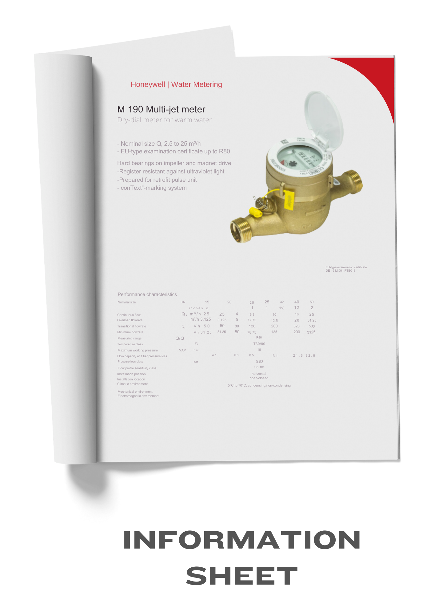 Elster M190 Hot Water Multi-jet meter